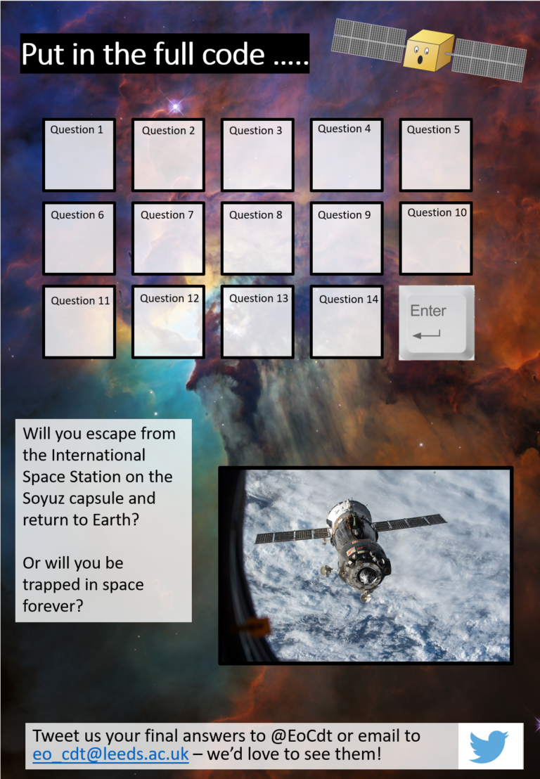 Escape room – enter the code! – SENSE – Centre for Satellite Data in ...